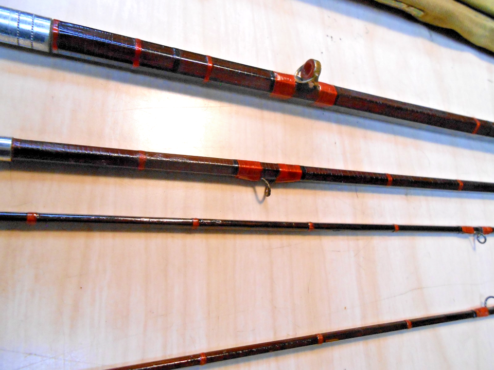 Vintage Horrocks Ibbotson 3 piece 9- 3/4' bamboo fly fishing rod w/ex ...
