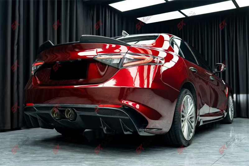 Half Carbon Front Rear Bumper Side Fender Body Kits Fits 17-25 Alfa ...