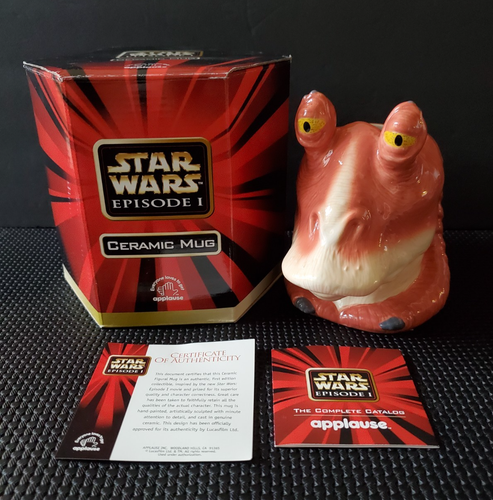 Star Wars Jar Jar Binks Ceramic Mug EP1 Applause | eBay