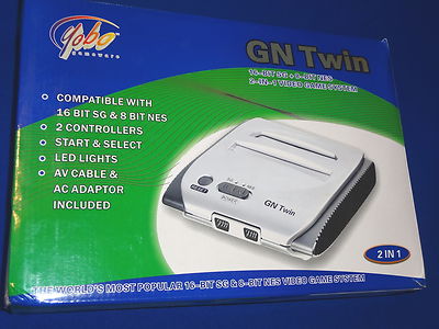 Yobo Gameware GN Twin Silver Console Plays Sega Genesis Nintendo NES | eBay