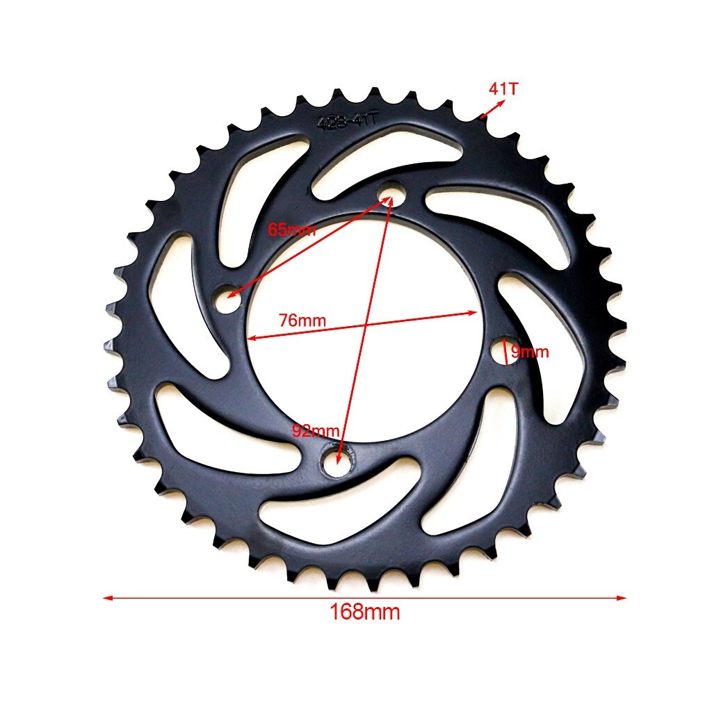 428 76mm 41 T Tooth Rear Sprocket for 50 110 cc CRF XR KLX YCF Pit Dirt ...