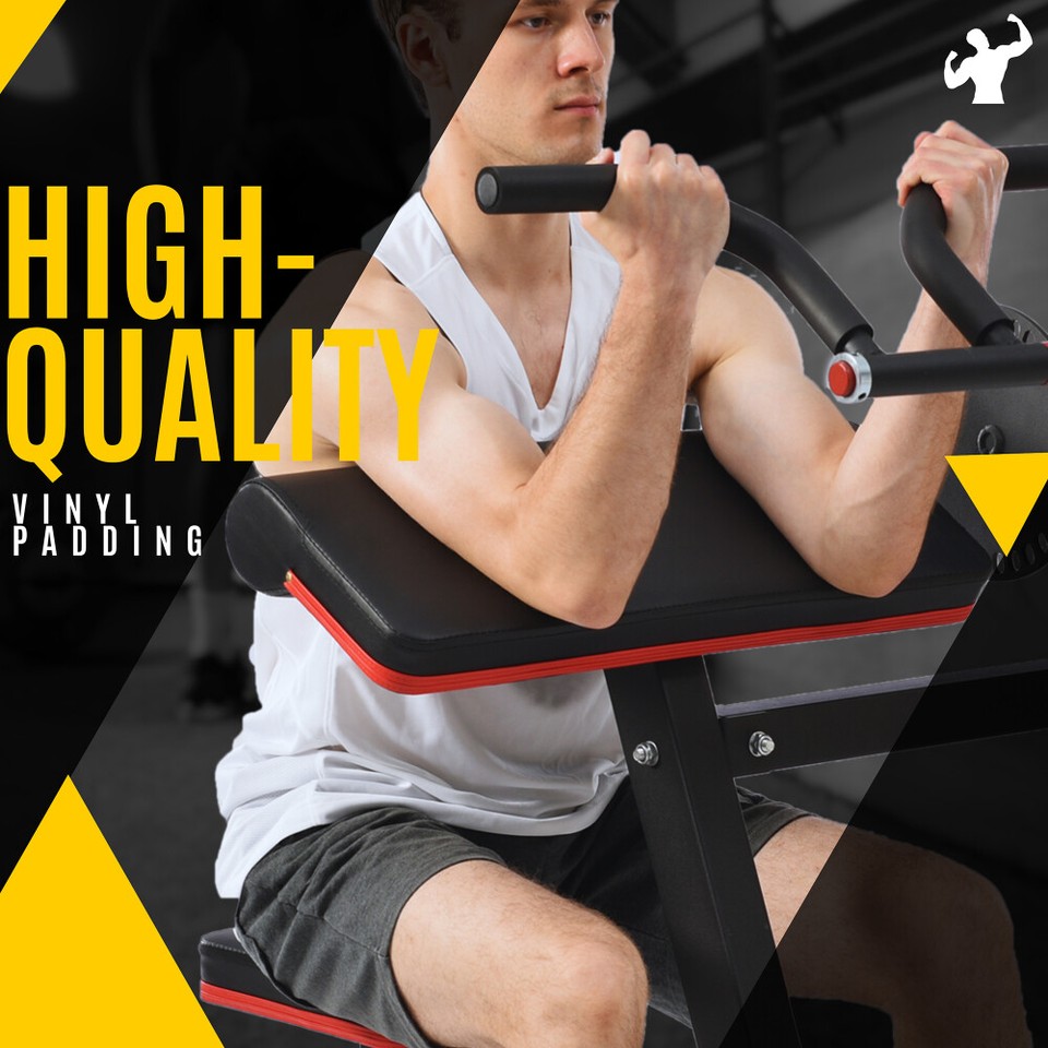 Bicep Tricep Curl Machine with Adjustable Seat, Bicep Curls and Tricep ...