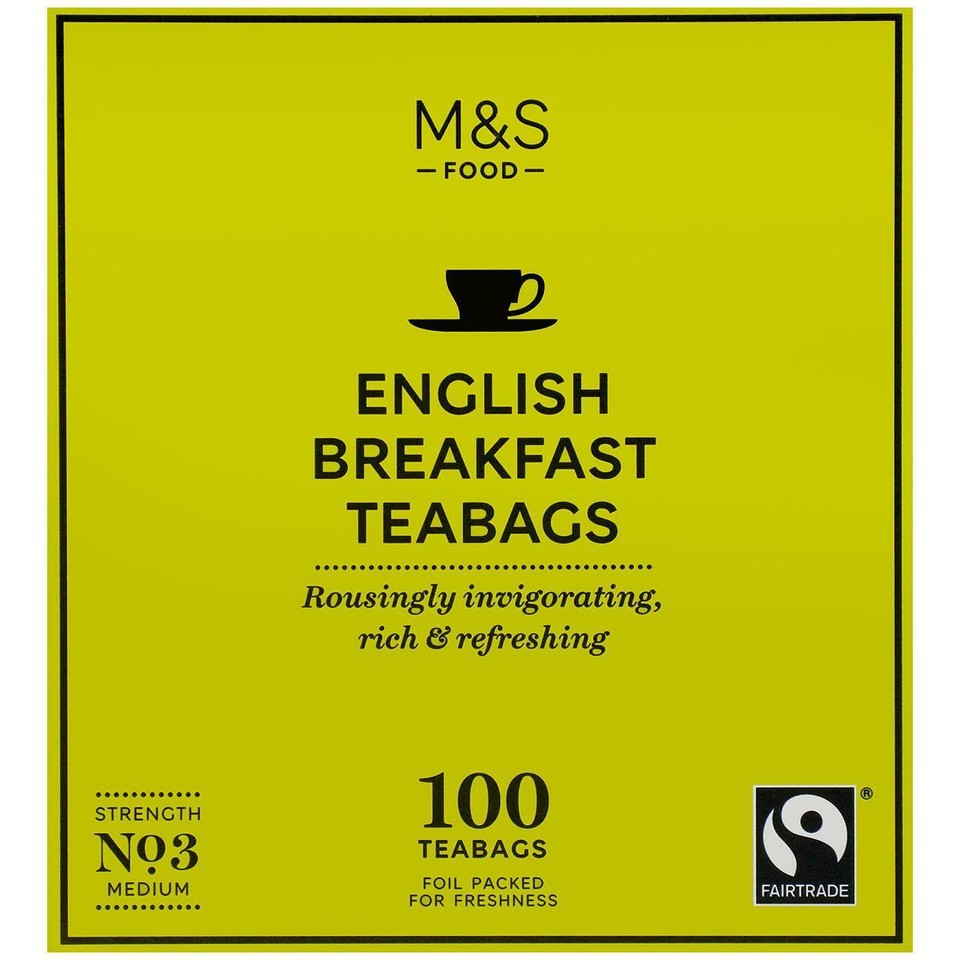 M&S Tea Selection English Breakfast Luxury Gold & Decaffinated Tea Bags ...