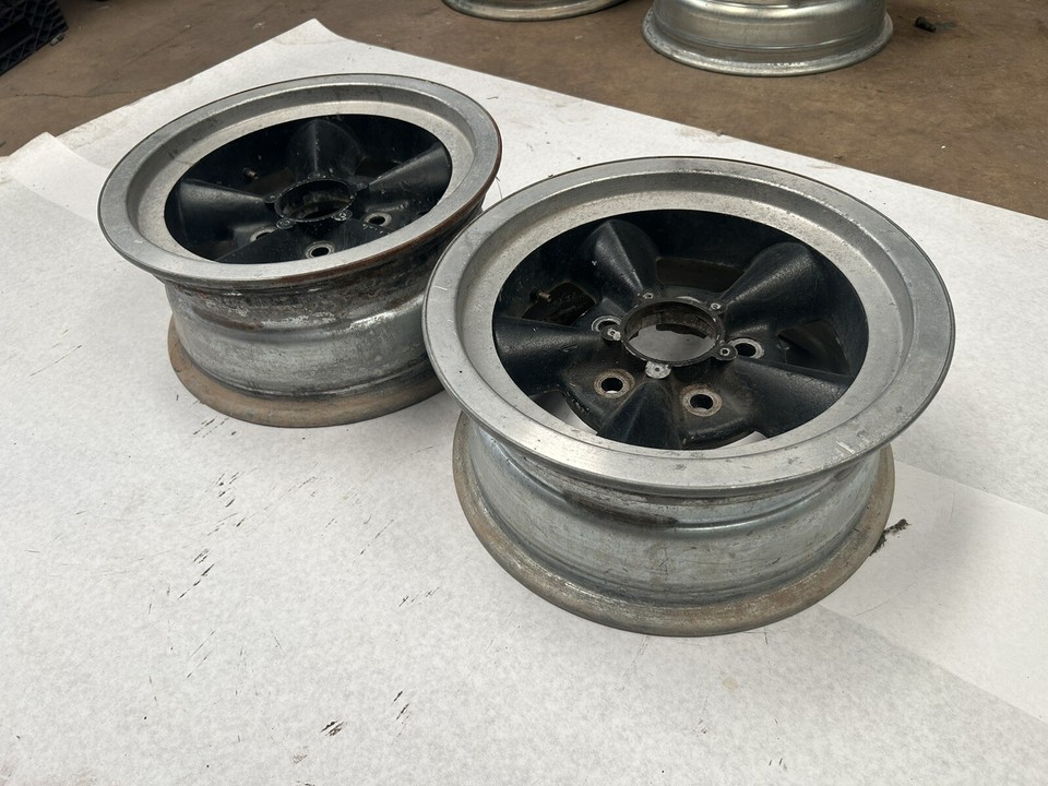 Torque Thrust Style 5 Spoke Mag Wheels Rims 14x6 Pair Chevy GM J18771 ...