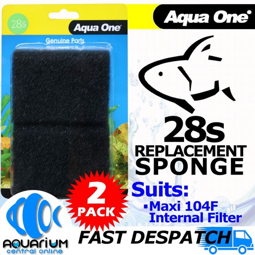 Aqua One Replacement Sponge 28S Suit Maxi 104F Internal Filter 25028S ...