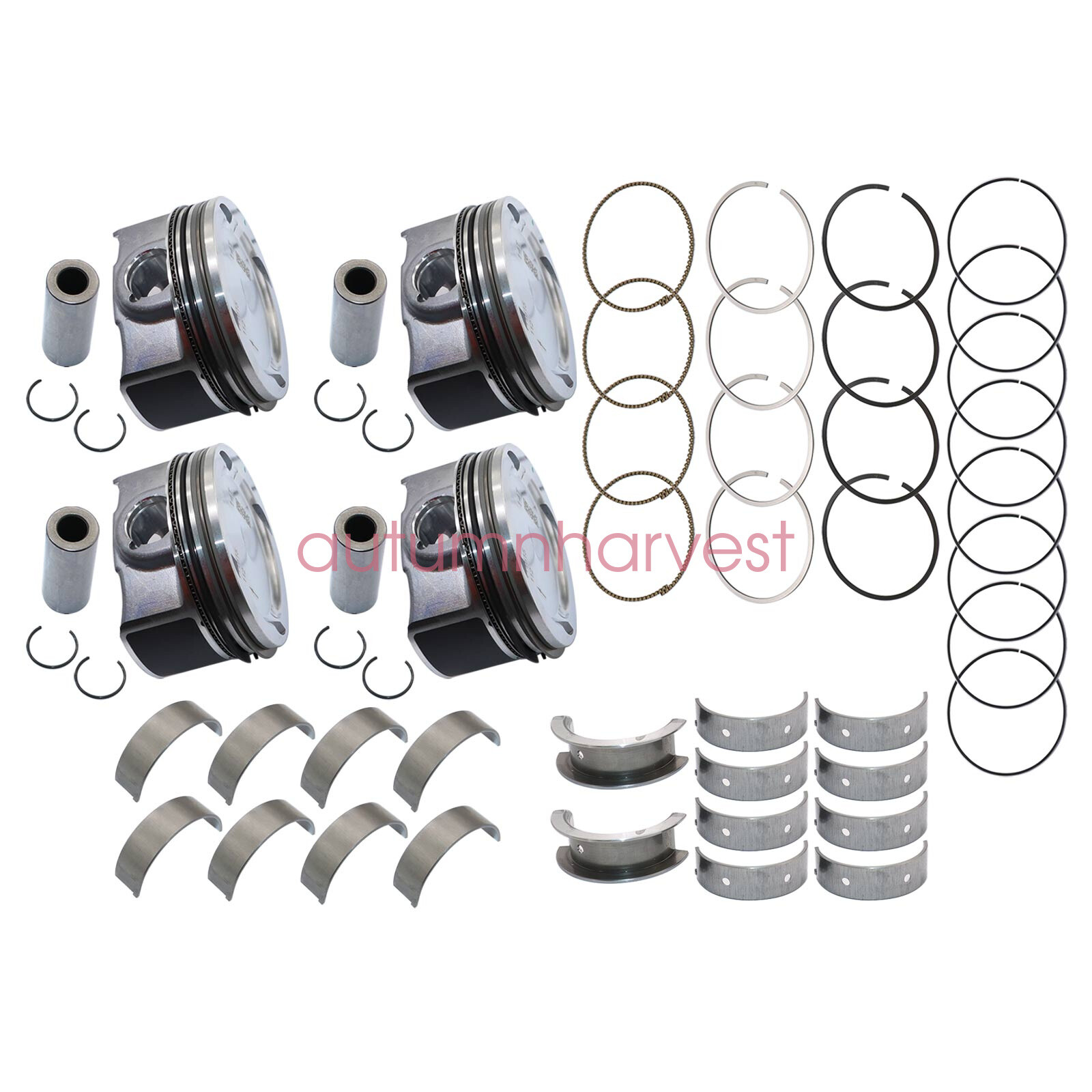 Main Rod Bearing & Piston & Rings Fit 2011-15 Buick Chevrolet Cruze ...