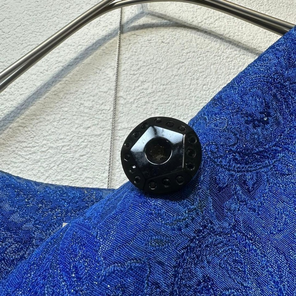 Givenchy Vintage 90's Lame Paisley Print Collarless Jacket Size 42 | eBay