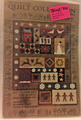 The City Stitcher Block of Month Celebrate the Season Quilt Pattern #8 | eBay