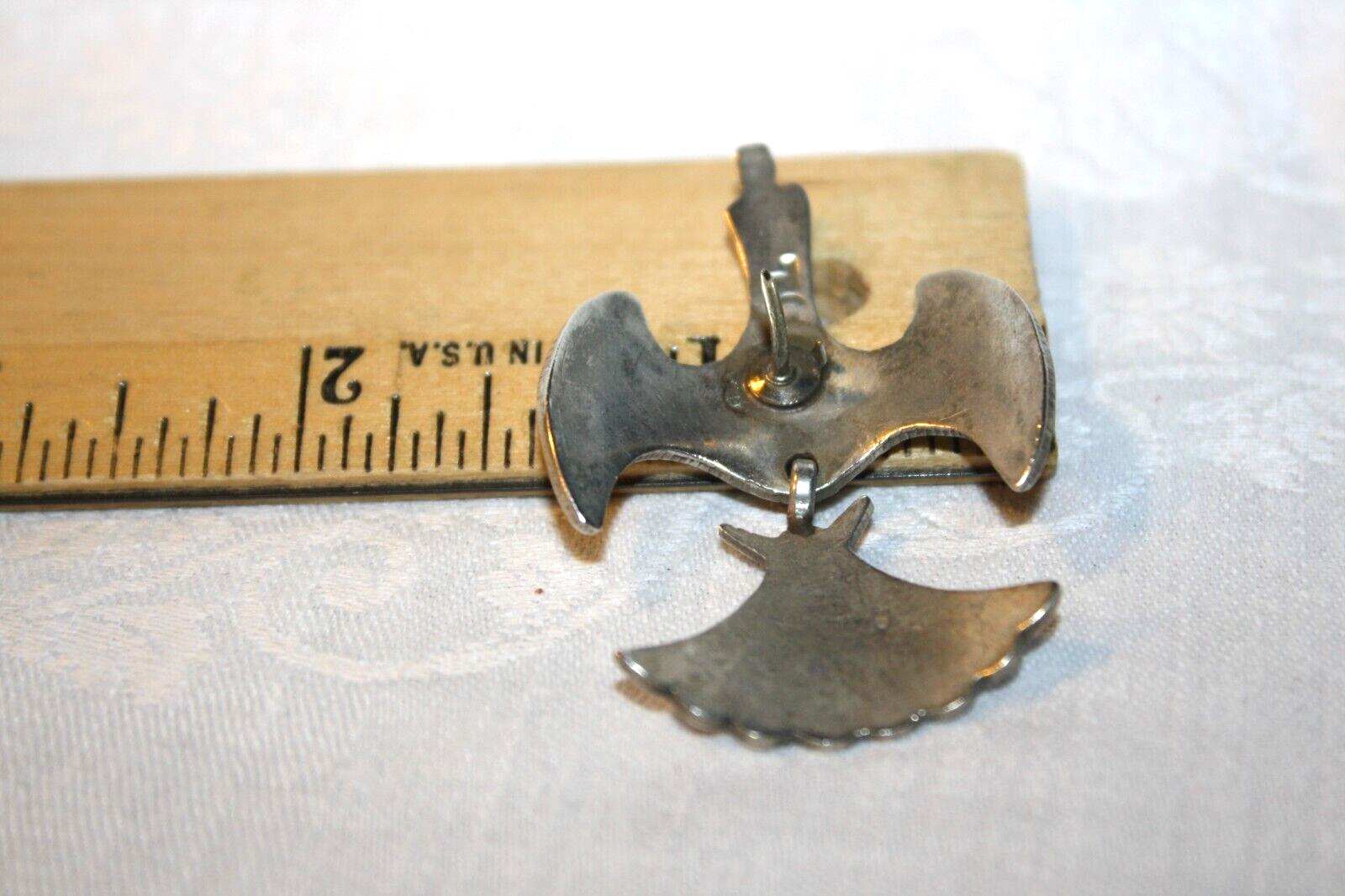 NAVAJO TOMMY SINGER SIGNED Tc TURQUOISE STERLING SILVER PEYOTE BIRD ...