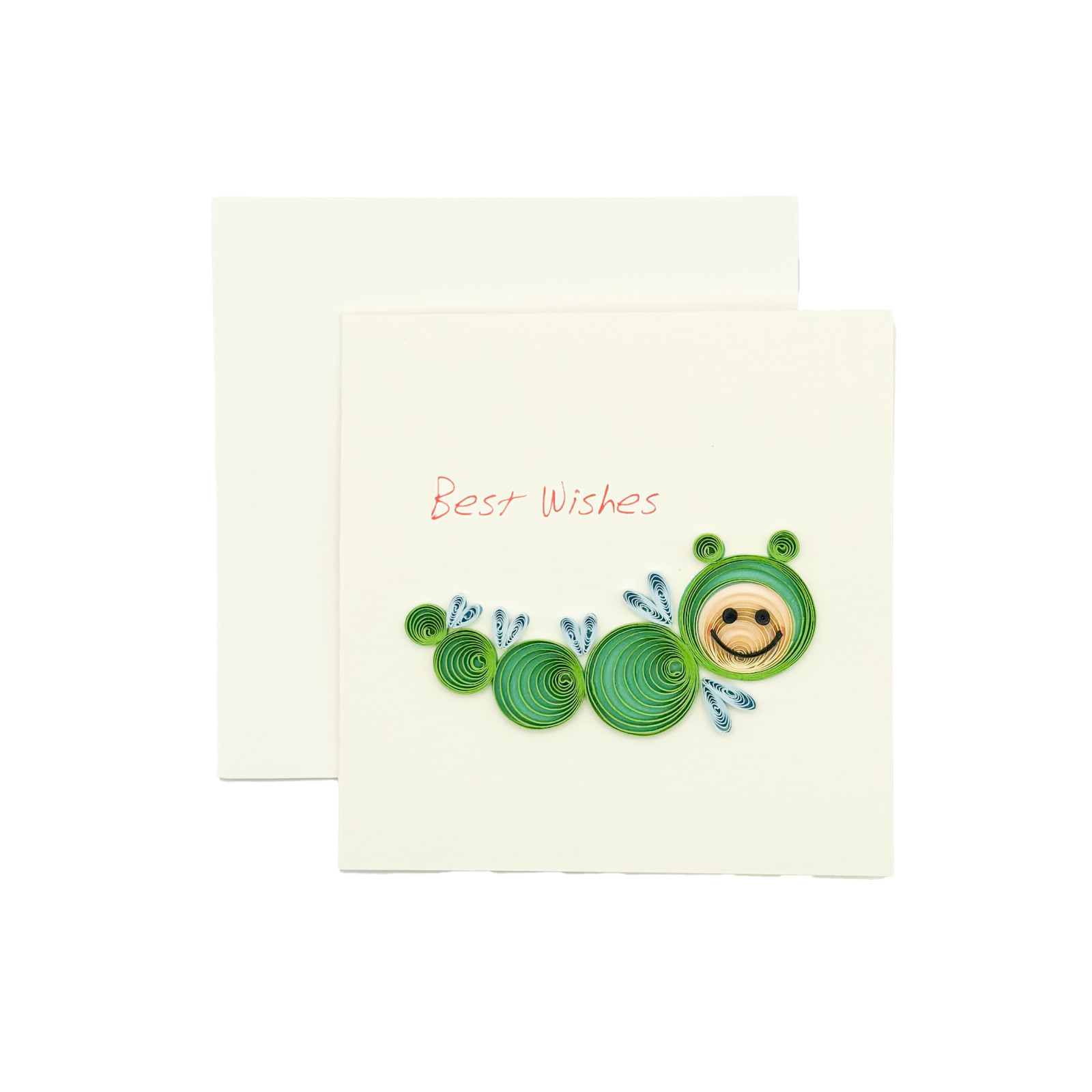 Best Wishes, Handmade Quilling Greeting Card