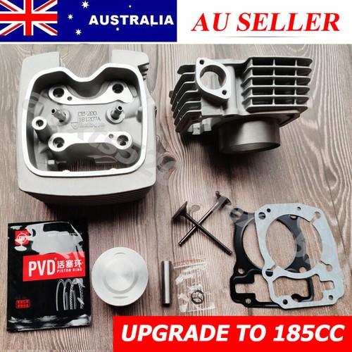 185cc For HONDA CB125E GLH125 SH Cylinder Head +Big Bore Barrel Kit 63 ...