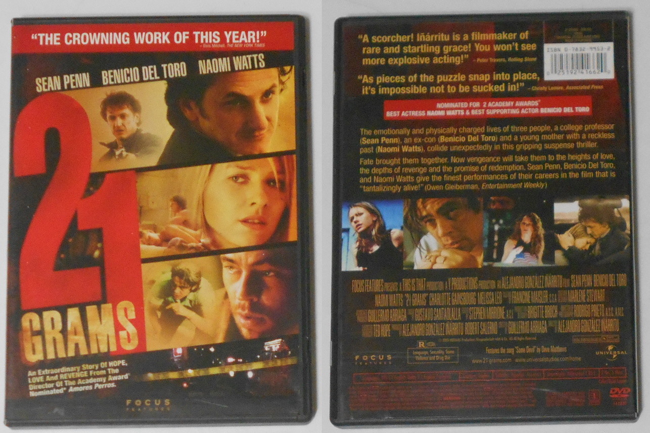 21 Grams Sean Penn Benicio Del Toro U.S. dvd in standard case | eBay