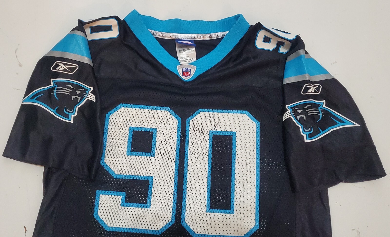 Julius Peppers #90 Carolina Panthers Kids Large (14-16) NFL Reebok ...