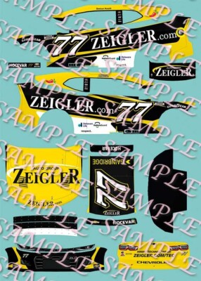 2025 Carson Hocevar 77 Zeigler Auto Group Peel& Stick Decals | eBay