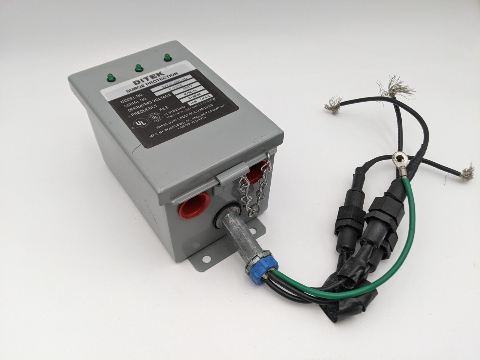 Ditek DTG-480-3D Surge Protector 480 Volt 50/60 Hz Power Fire Alarm ...