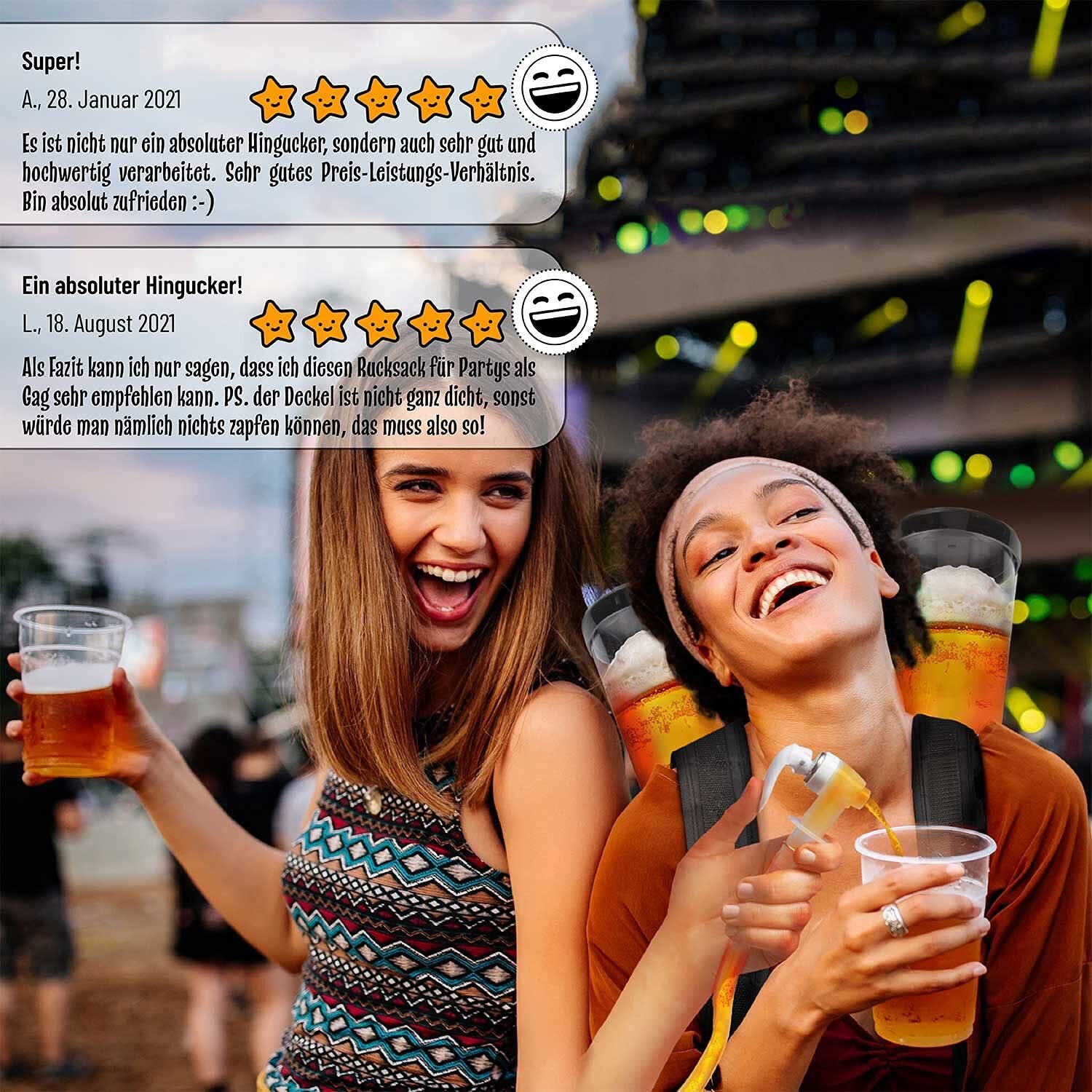 2x 3 Liter Bierrucksack DUO Getränkerucksack Bier Rucksack ...