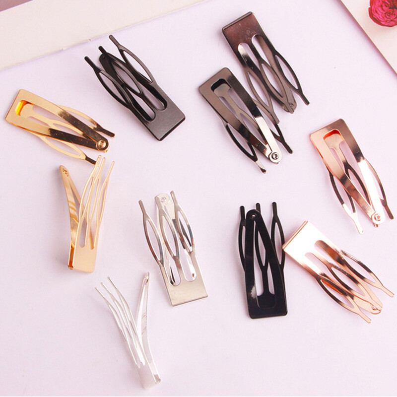 Double-grip Hair Clip Metal Snap Barrettes Non-slip Side Clip BB ...
