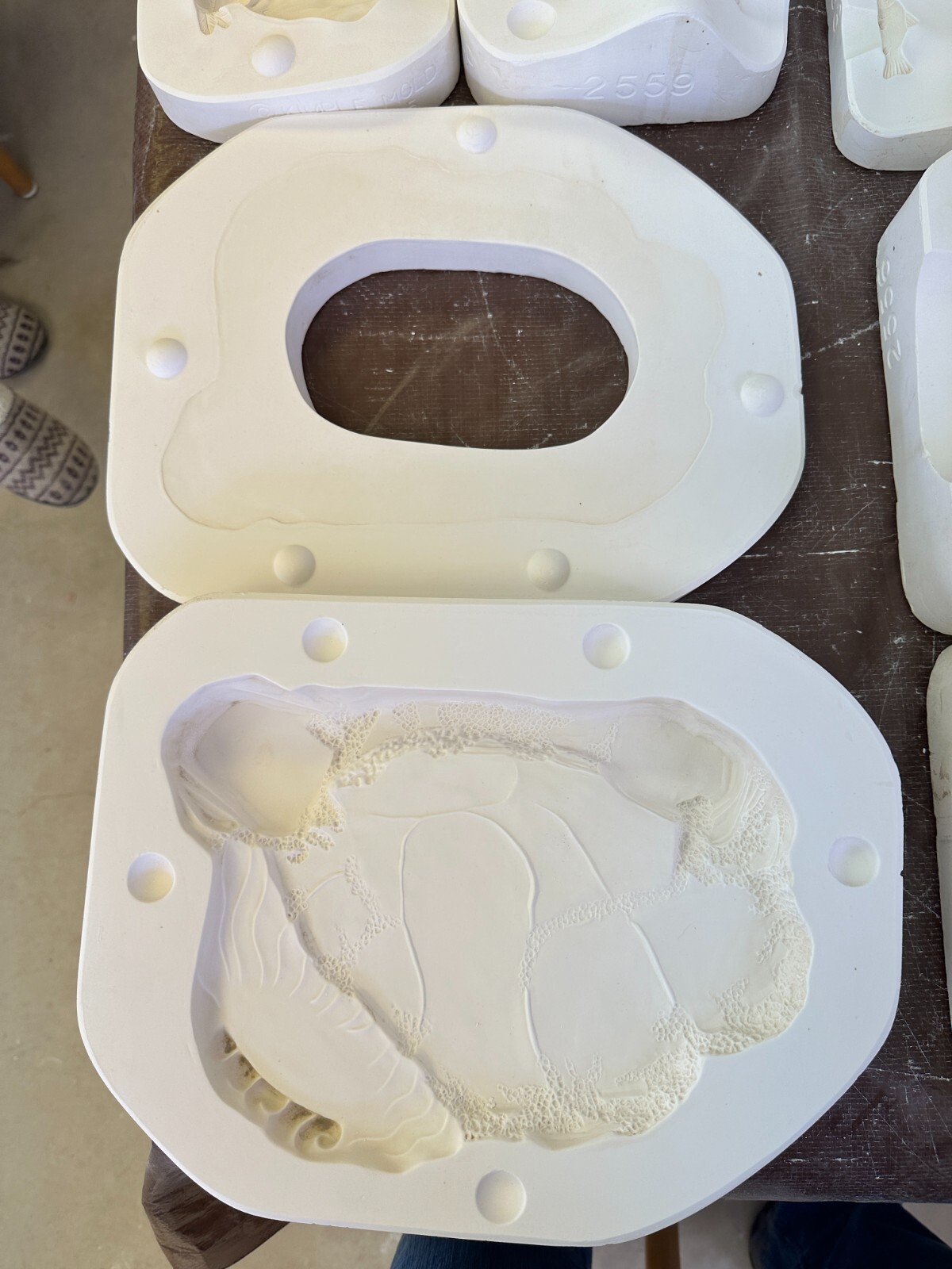 VINTAGE KIMPLE CERAMIC MOLD #2556/2557/2558/2559/2560/2561 INDIAN ...