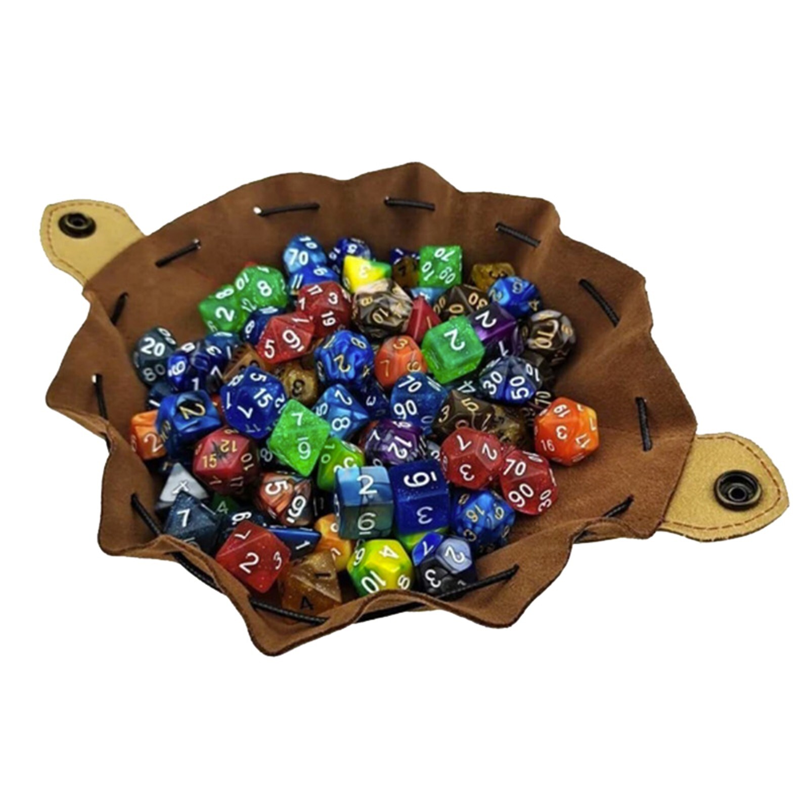 Stylish Dice Pouch with Tree Stamp Design and Secure Drawstring Closure ...