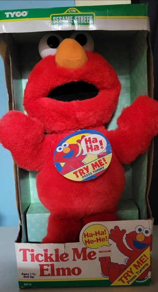 Vintage 1996 Tyco TICKLE ME ELMO Red Plush Sesame Street Toy | eBay
