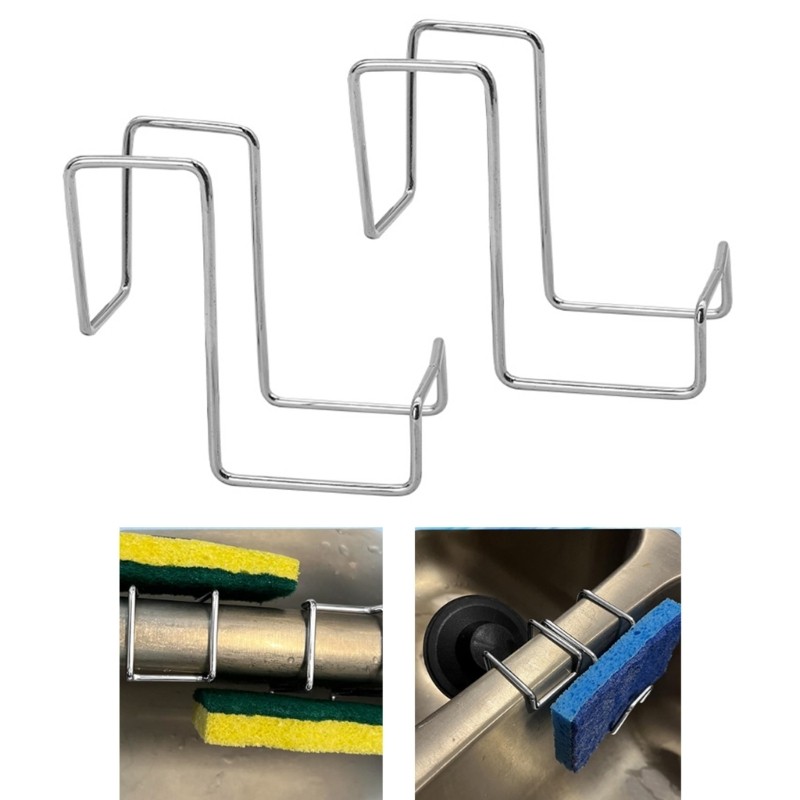 Double Dish Sponge Holders for Kitchen Counter Adhesive Storage Device ...