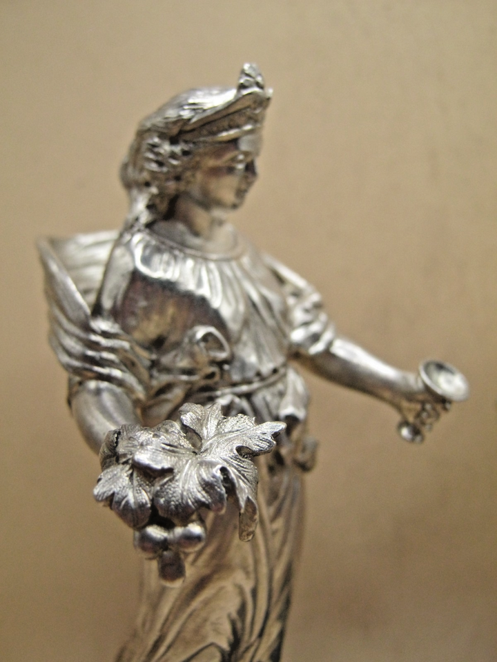 Antique Victorian Pair Of Sterling Silver Statues By S Smith & Son ...