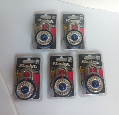Lot of 5 NEW Master Locks 1588D EZ Read Dial Magnification Combination ...
