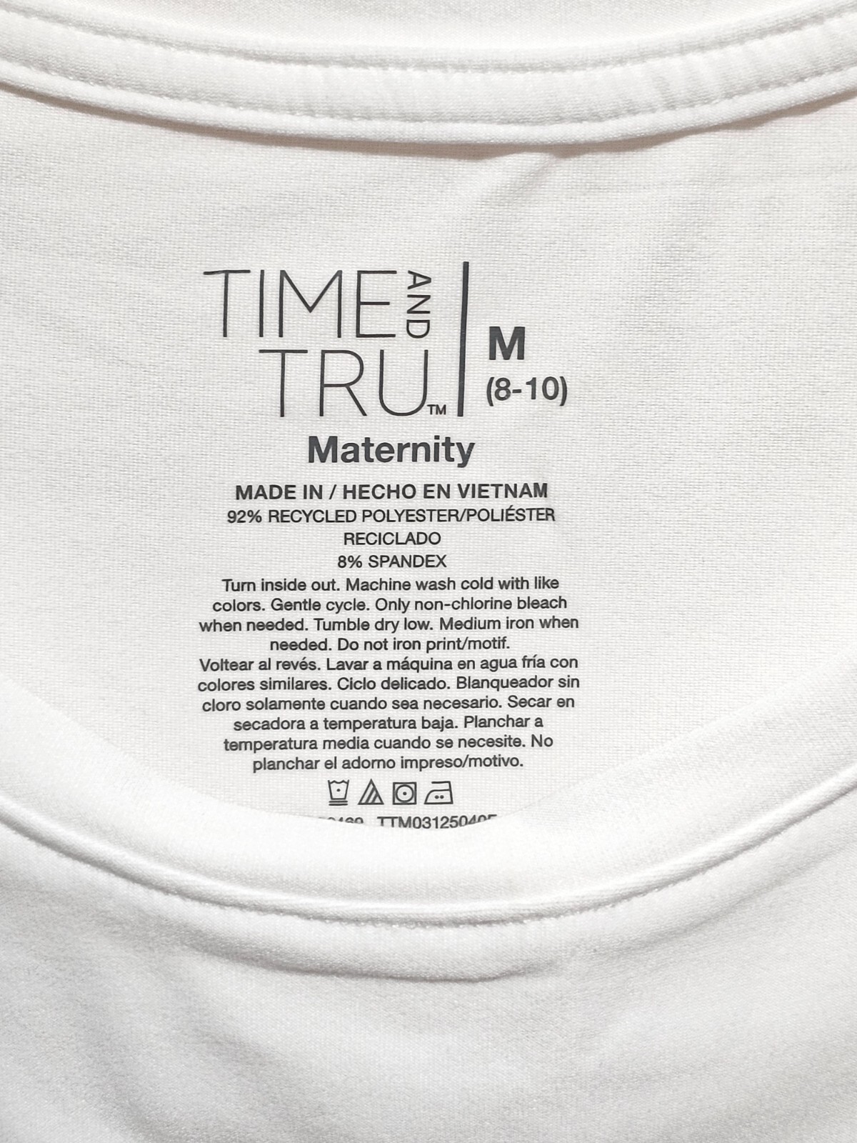 Time and Tru NEW♈Woman's Printed Maternity knit Top size M~white/blue ...