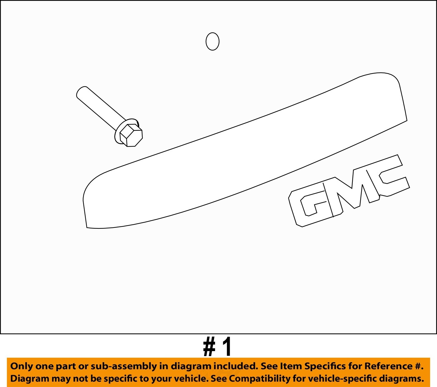 2009-2017 GMC Acadia Chrome Tail Gate Back Up Camera Housing Trim ...