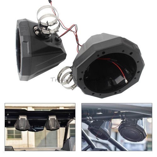 Pair 6.5" Speaker Pods Cage Enclosure Universal For UTV Polaris RZR ...