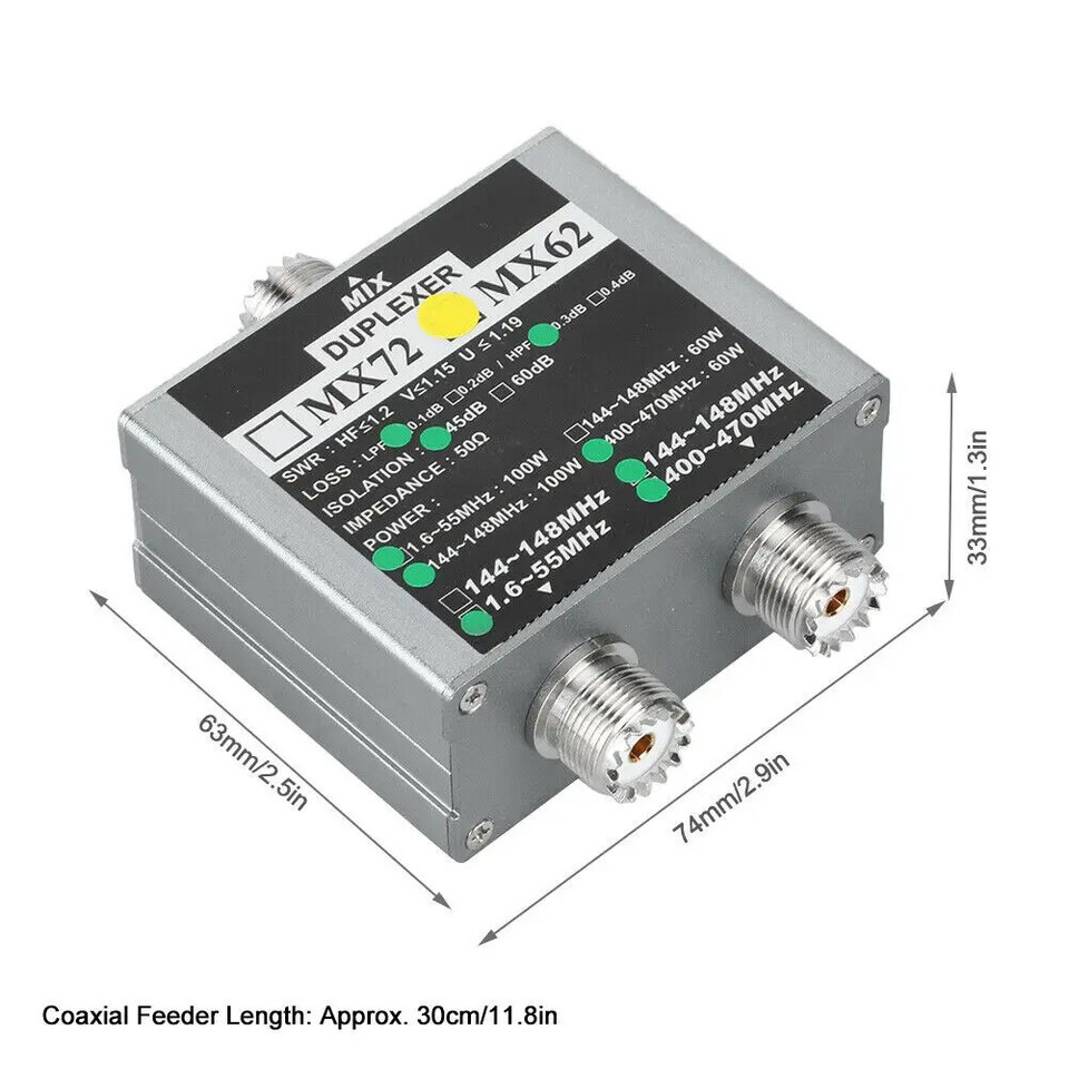MX62 Antenna Duplexer VHF UHF Different Frequency Linear Combiner ...