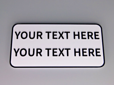 PERSONALISED SIGN CUSTOM MADE SIGN YOUR TEXT (4MM PLASTIC PLAQUE WITH ...