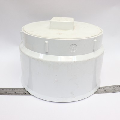 ADS Threaded Water Tight Cleanout Plug PVC White 8" 0874AG | eBay