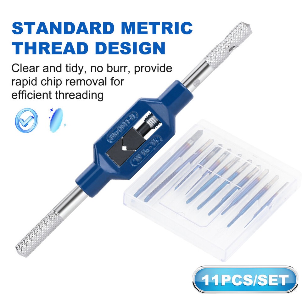 11pcs Micro Taps Bits Mini Machine Screw Drill Tap Set Metric Thread ...