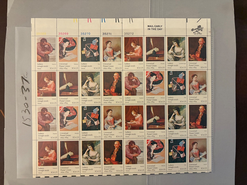 US Stamp sheet - 1530-37 - Letters Mingle Souls - comb. shipping! | eBay