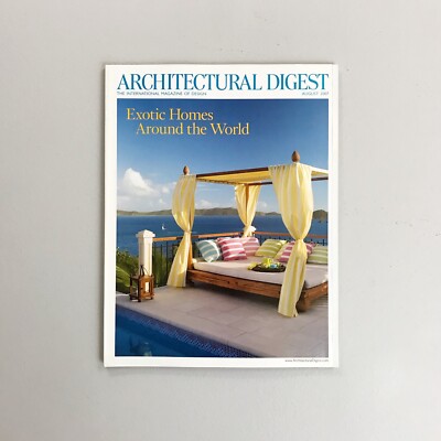 ARCHITECTURAL DIGEST Magazine VTG 2007 August Exotic Homes Around The ...