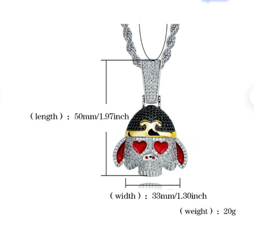 Gorgeous Pure 935 Silver Cartoon Rapper Hip Hop Men's Excellent ...