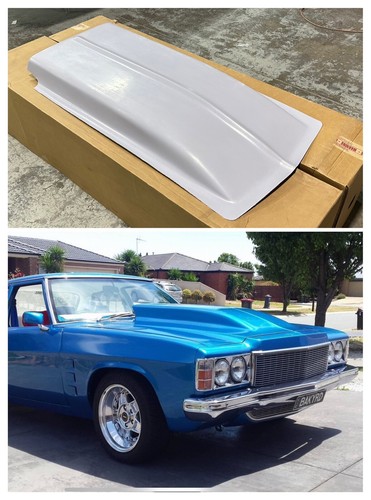 4 inch REVERSE COWL FIBREGLASS BONNET SCOOP - HOLDEN HQ HZ HT HR WB VL ...