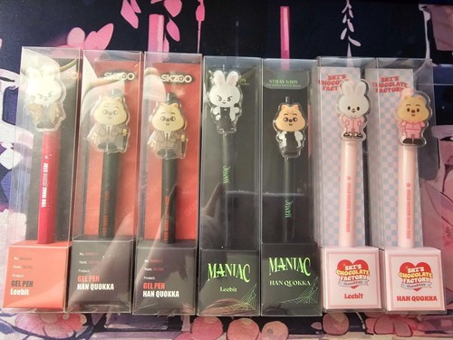 Stray Kids Han Lee Know Quokka Leebit SKZOO Gel Pens Maniac Detective ...