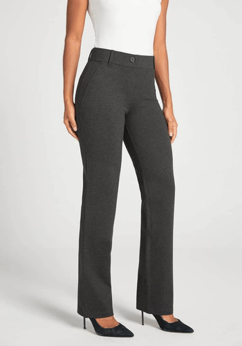 Betabrand Classic Dress Pant Yoga Pant Straight Charcoal Grey | eBay