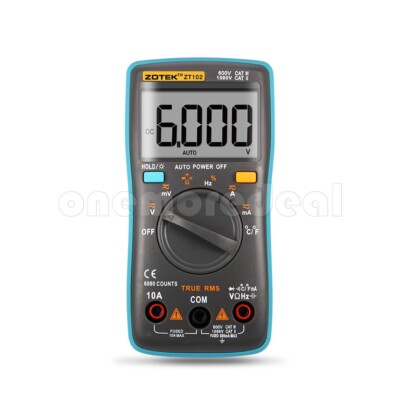 ZT102 Digital Multimeter Tester 600V CAT III & 1000V CAT II 6000 Counts ...