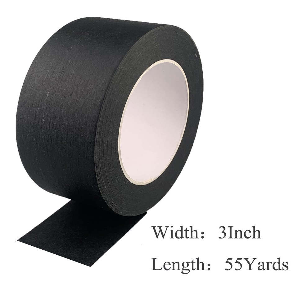 Wide Masking Tape, Black Painters Tape for Home, Office, School ...