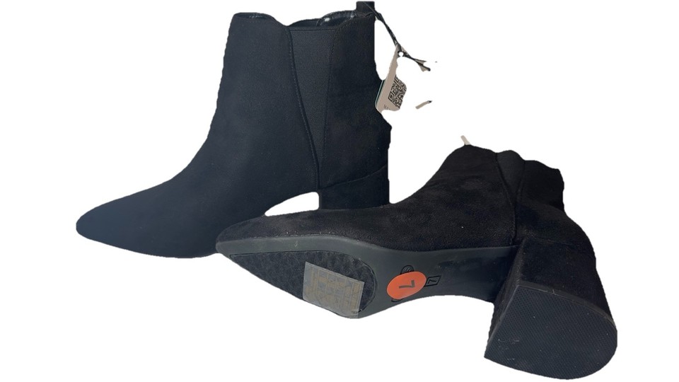Aerosoles Women’s Suede Ankle Boots – Black – Size 7 – Block Heel – New ...