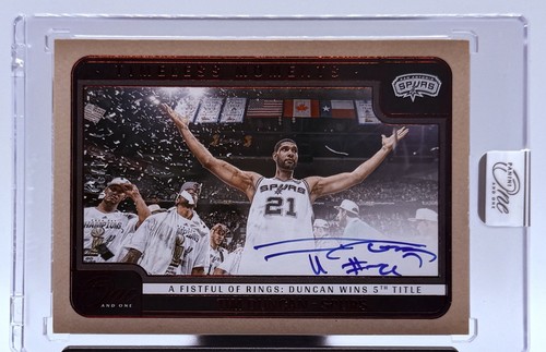 2025 Panini One and One Timeless Moments Red Tim Duncan Auto #TMA-DUN ...