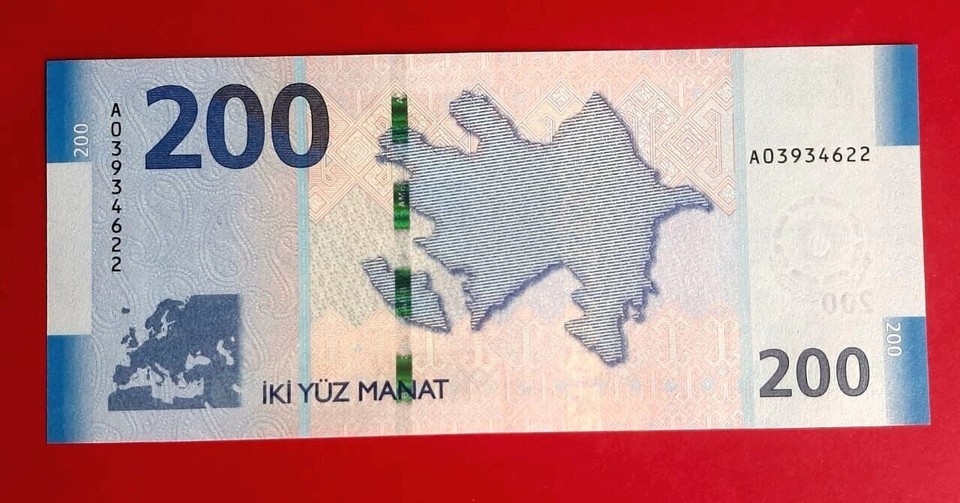 Azerbaijan 2018 * 200 Manat * PREFIX - A * UNC | eBay