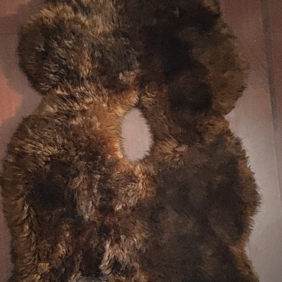Brown Sheepskin Rug Animal Print Contemporary Hide for Bedroom or ...