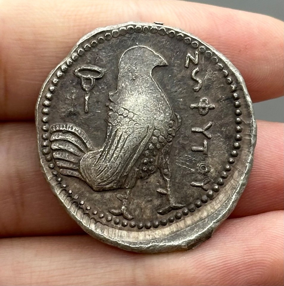 Hellenistic Greek Antiquities Ancient Bactrian Silver Coin Eucratides ...