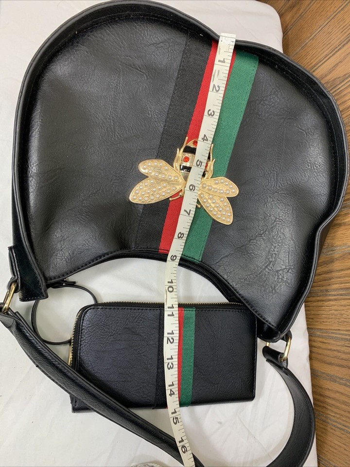 2 In 1 Queen Bee Hand Bag Zip Around Wallet Extra Crossbody Strap | eBay