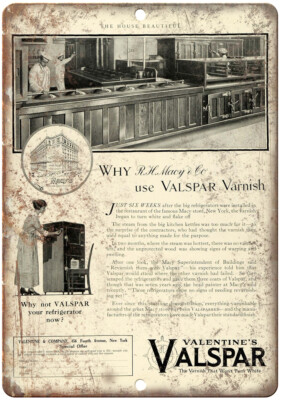 Valspar Vintage Varnish Ad 12" x 9" Reproduction Metal Sign Z113 | eBay