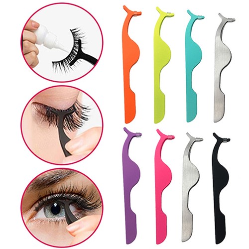 Metal False Eyelashes Clip EyeLash Tweezers Applicator Eye Lash Aid ...